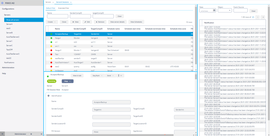 B2BITS © FIX Integrated Control Center H2